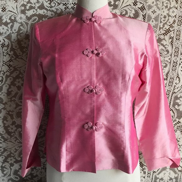 Indo-Chic | Jackets & Coats | Asian Style Tailored Silk Jacket | Poshmark
